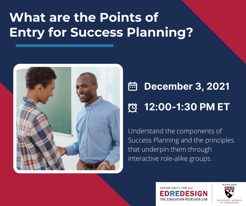 Webinar: What are the Points of Entry for Success Planning? | EdRedesign